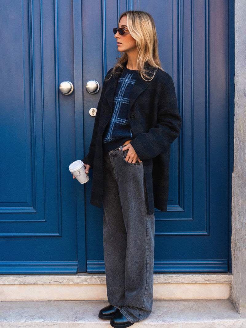 Ideas for styling women's gray jeans with flair